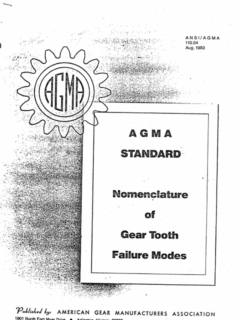 AGMA 110.04 - Nomenclatura | PDF