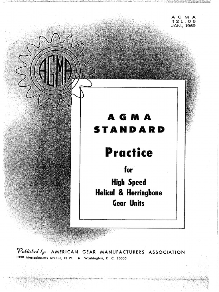 AGMA 421.06-High Speed | PDF