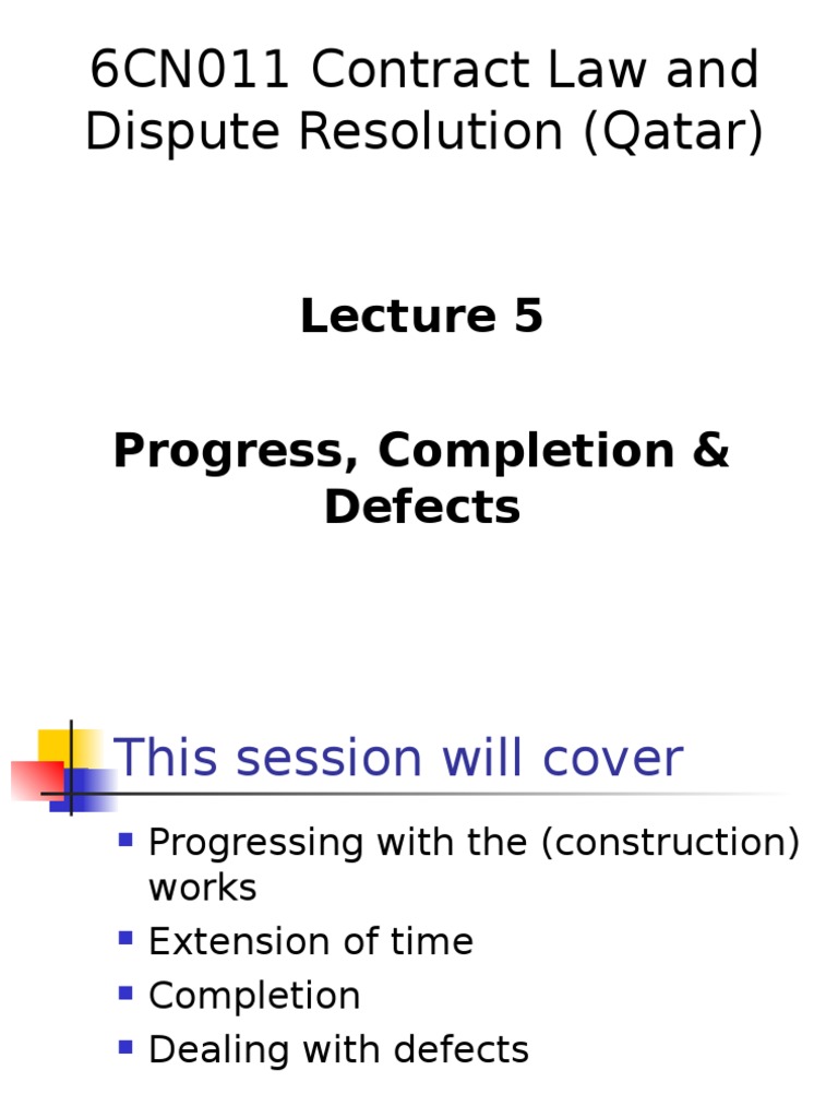 Progress Completion Defects | PDF | General Contractor | Business Law