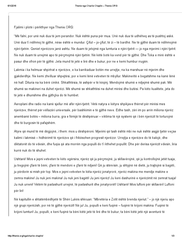 Thenie Nga Charlie Chaplin Thenie | PDF