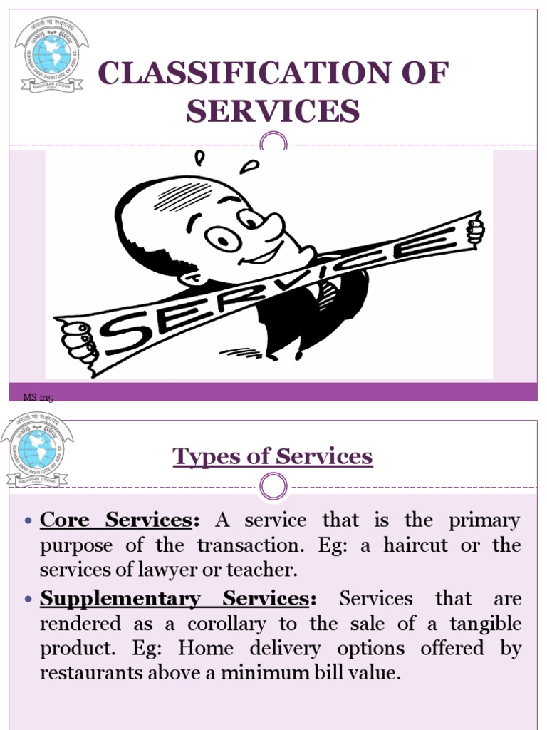 Classification of Services | PDF | Product (Business) | Information