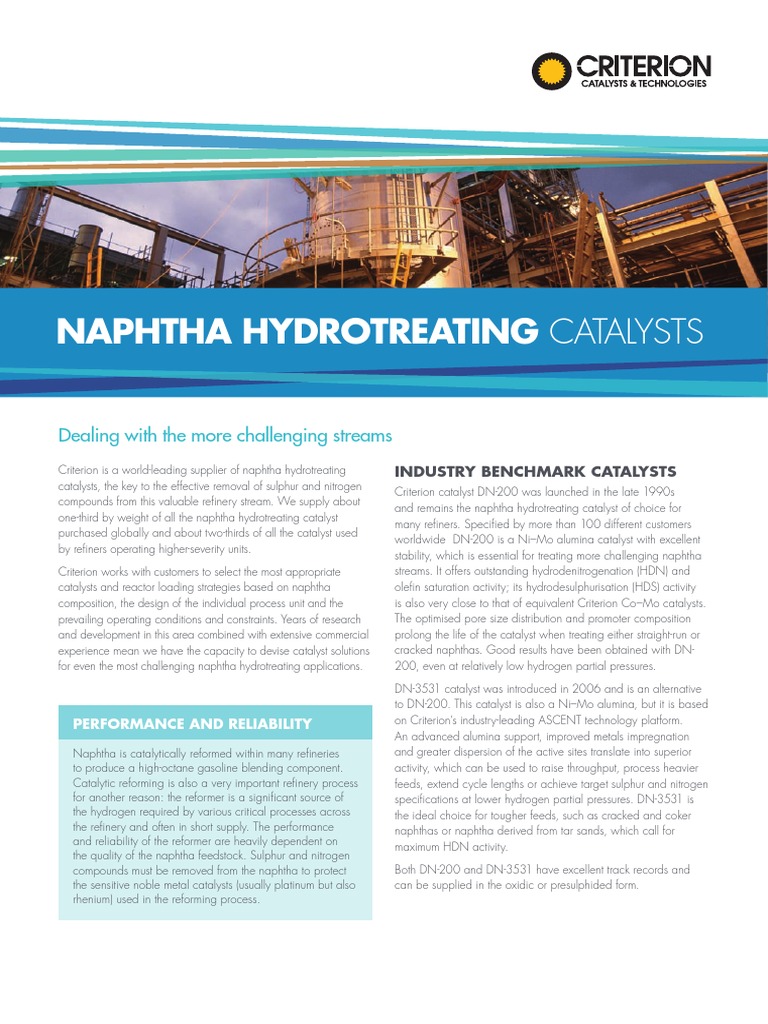 naptha-hydrotreating-catalysts.pdf | Business Process | Chemical Processes