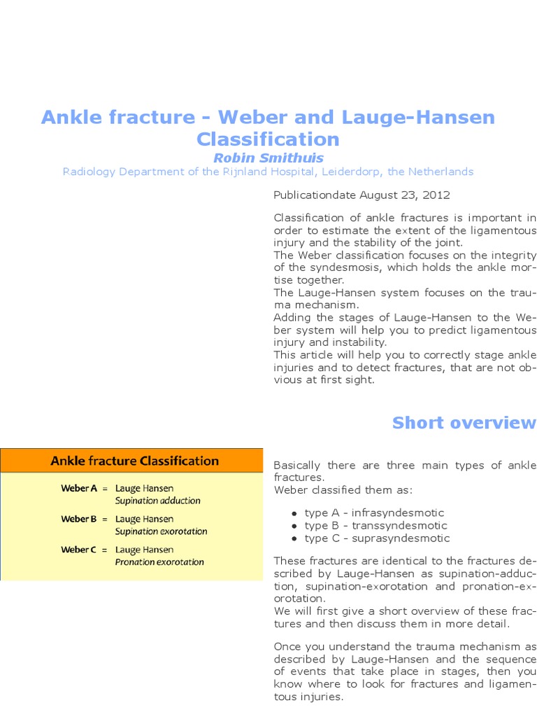 The Radiology Assistant : Ankle Fracture - Weber and Lauge-Hansen ...