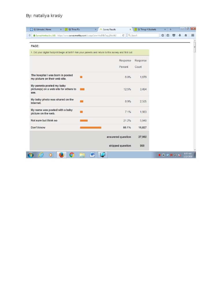 Screenshot of Survey | PDF