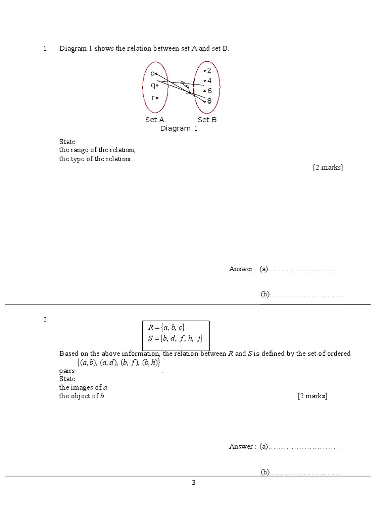 Form 4 Add Math Relations & Functions | PDF | Quadratic Equation | Tangent