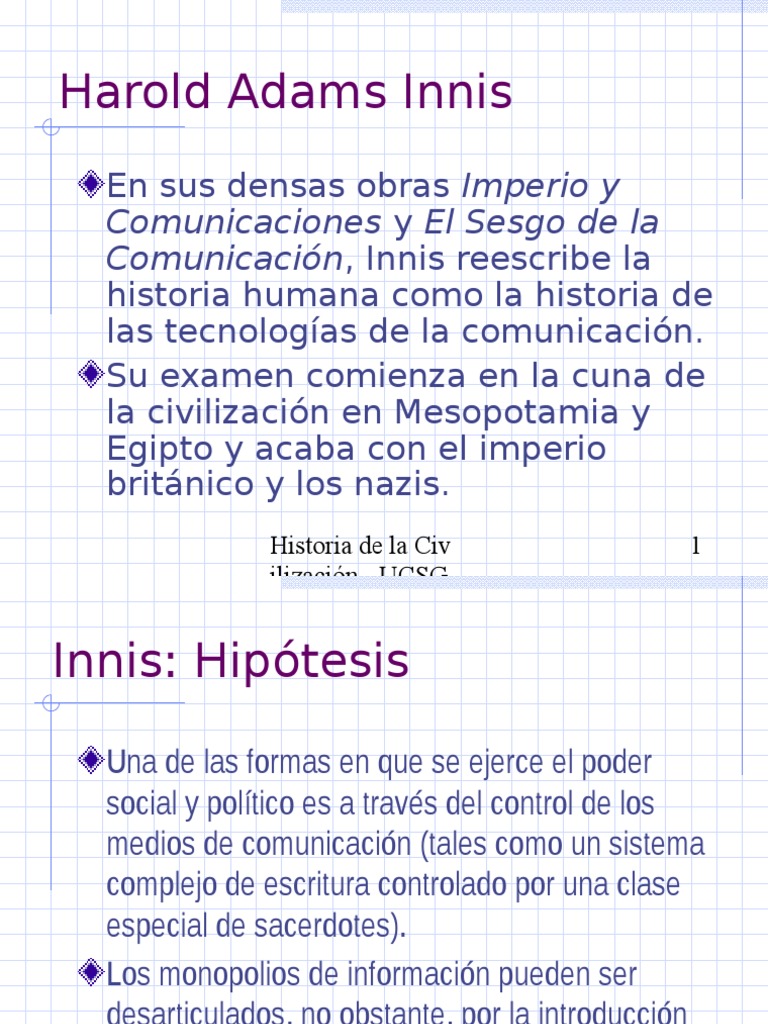 Innis | PDF | Medios de comunicación) | Sociedad