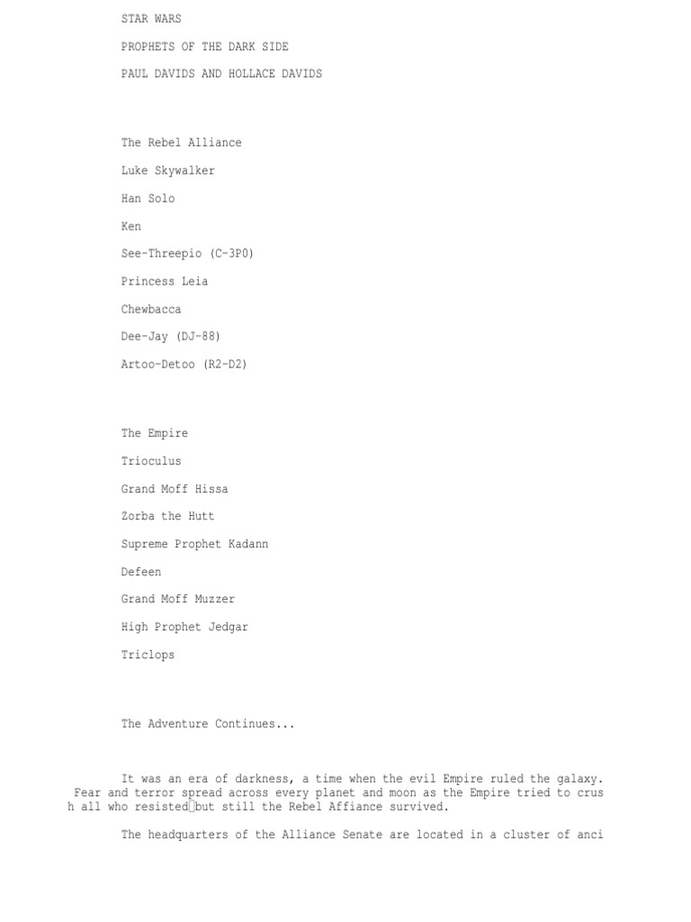 (Jedi Prince Series) - 06 - Prophets of The Dark Side (Paul & Hollace ...