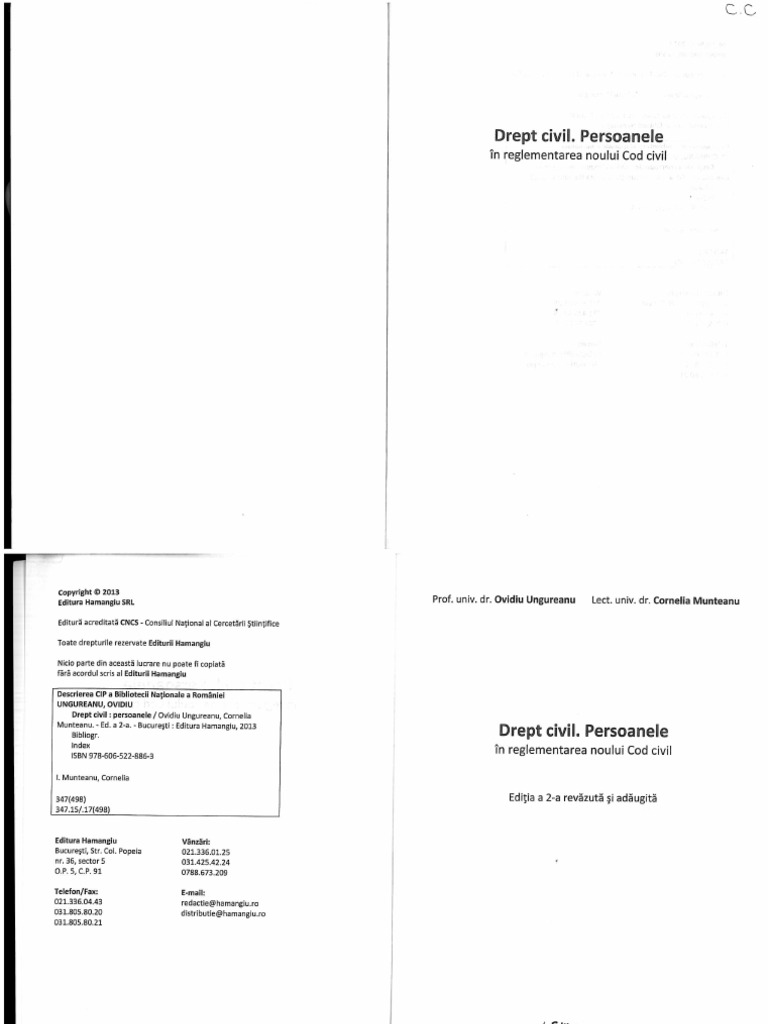 Fileshare - Ro - Ovidiu Ungureanu, Cornelia Munteanu, Drept Civil. Partea Generală În ...