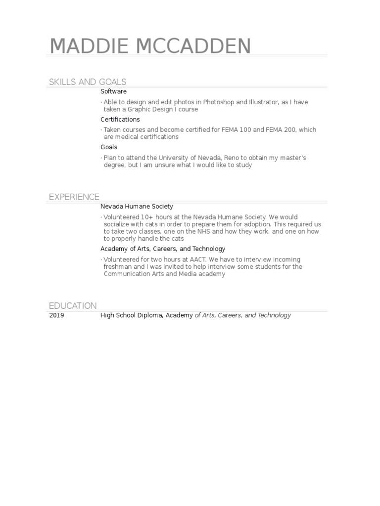 Updated Resume | PDF