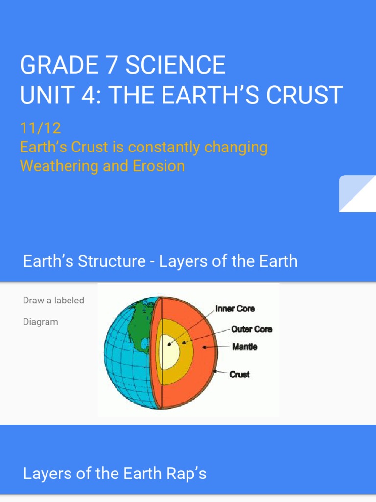 11-12 Earths Crust and Weathering and Erosion | PDF | Plate Tectonics ...