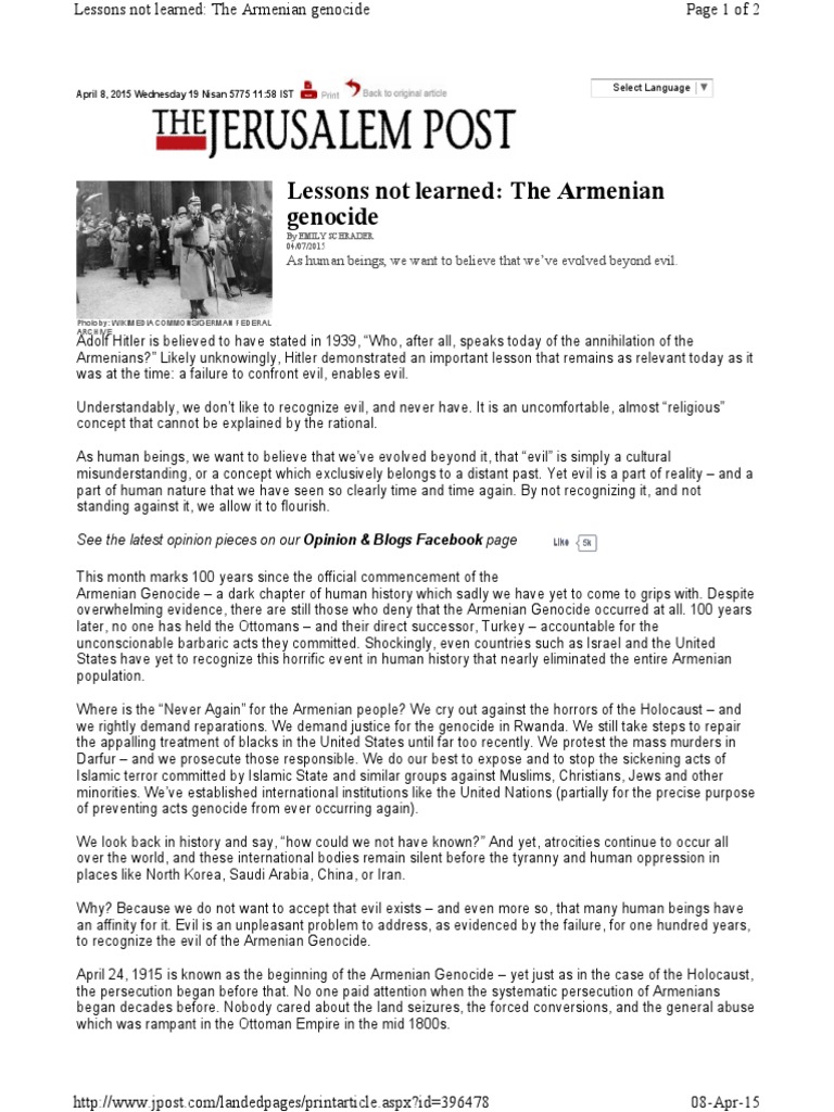 Armenian Genocide | PDF | Armenian Genocide | Genocides