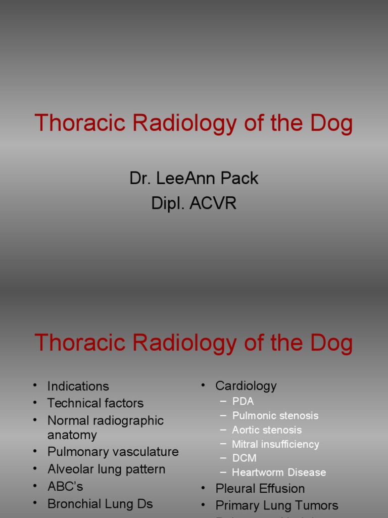 Thoracic Radiology in Dogs Explained | PDF | Heart Valve | Lung
