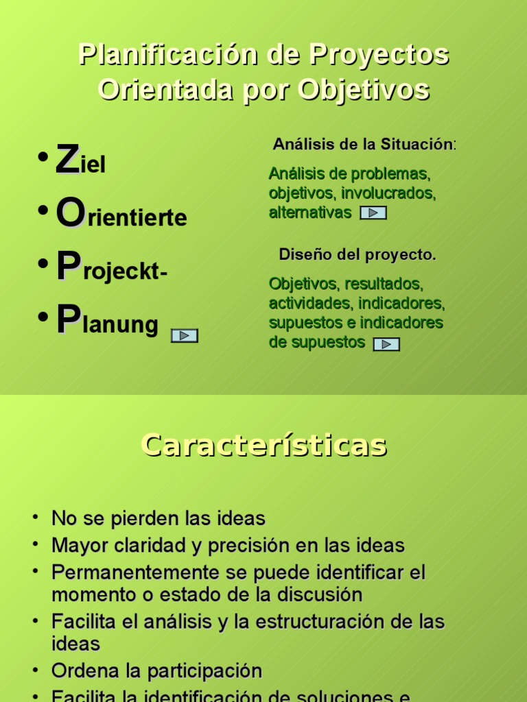 Metodología ZOPP en Proyectos | PDF | Planificación | Institución