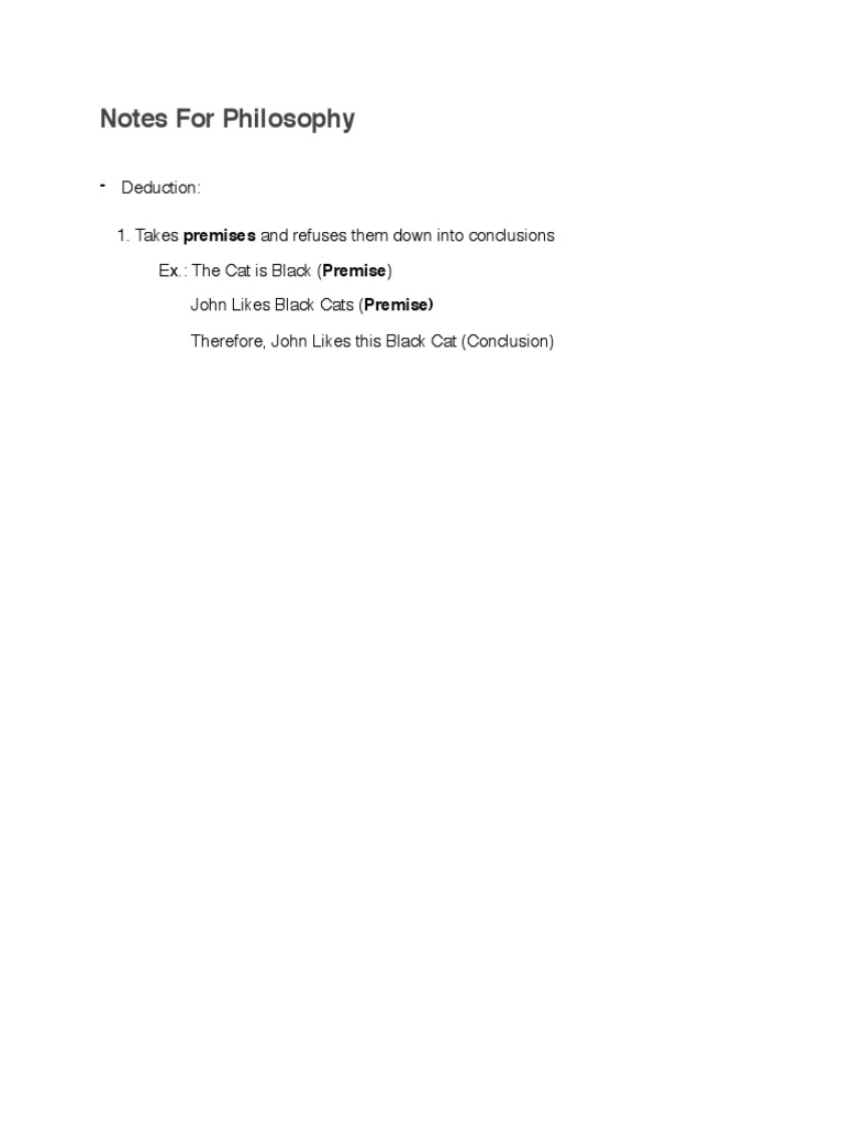 Understanding Deduction in Philosophy | PDF
