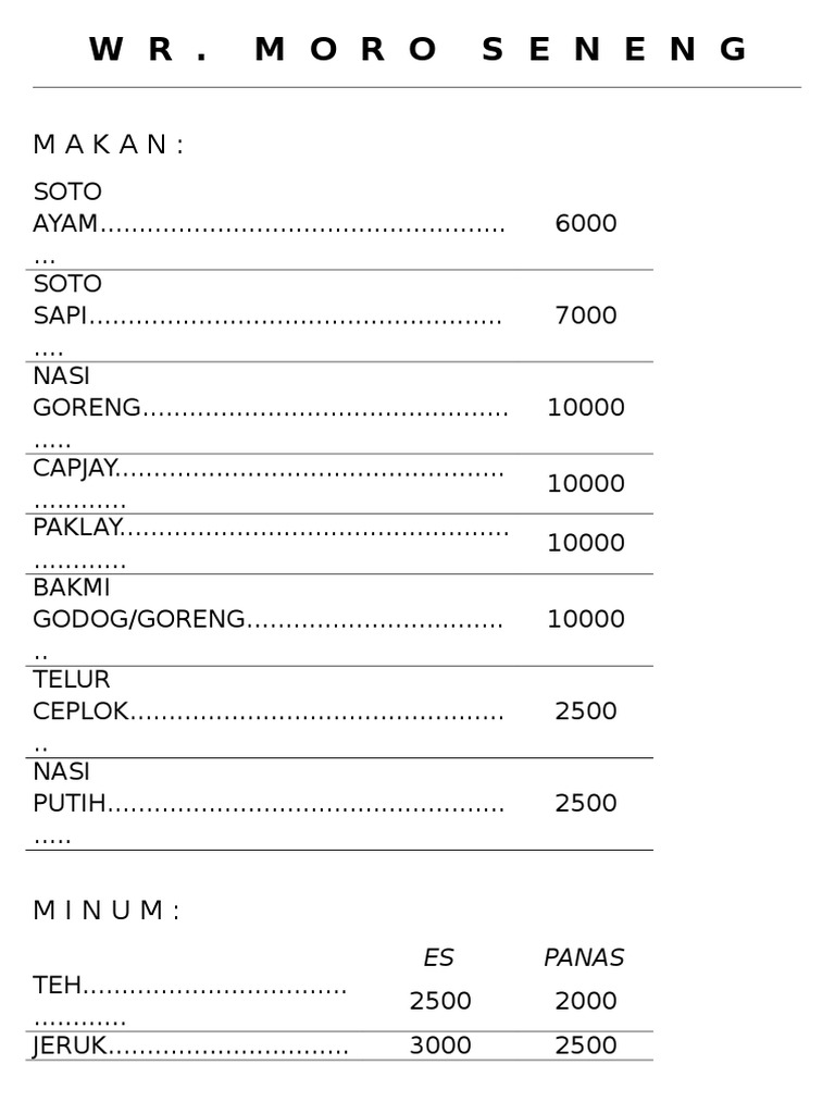 WR Moro Seneng | PDF