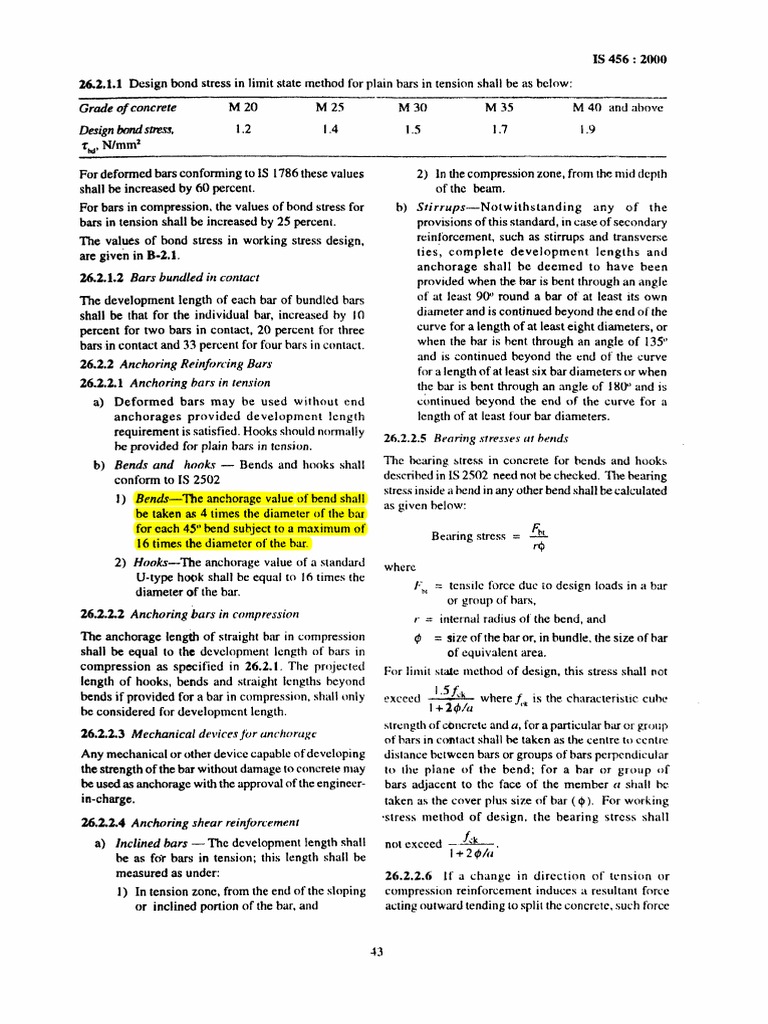 Anchorage of Beam Bars at External Joints. | PDF | Stress (Mechanics ...
