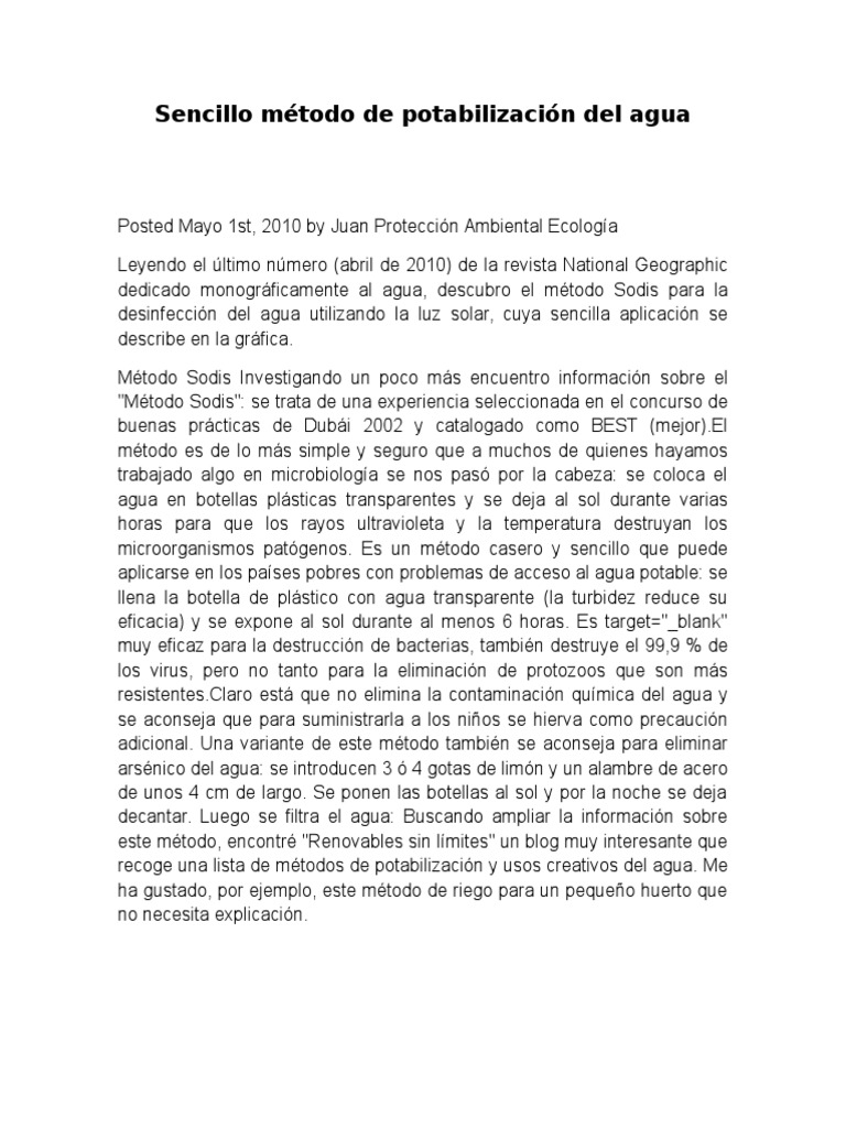 Agua Potable | PDF
