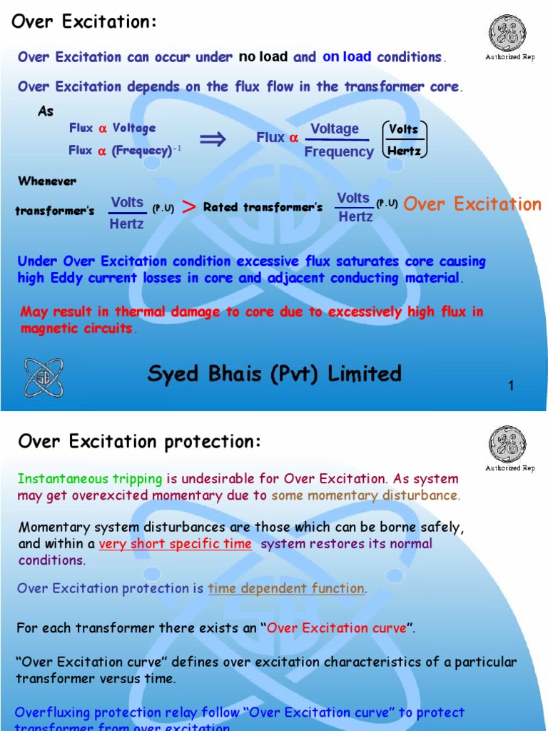 Over Excitation and Protection in Transformers | PDF | Transformer ...
