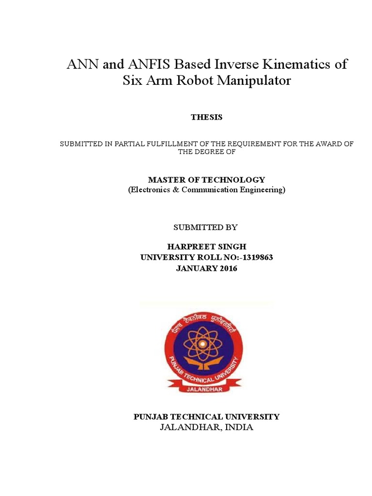 ANN and ANFIS Based Inverse Kinematics of Six Arm Robot Manipulator | PDF | Kinematics ...