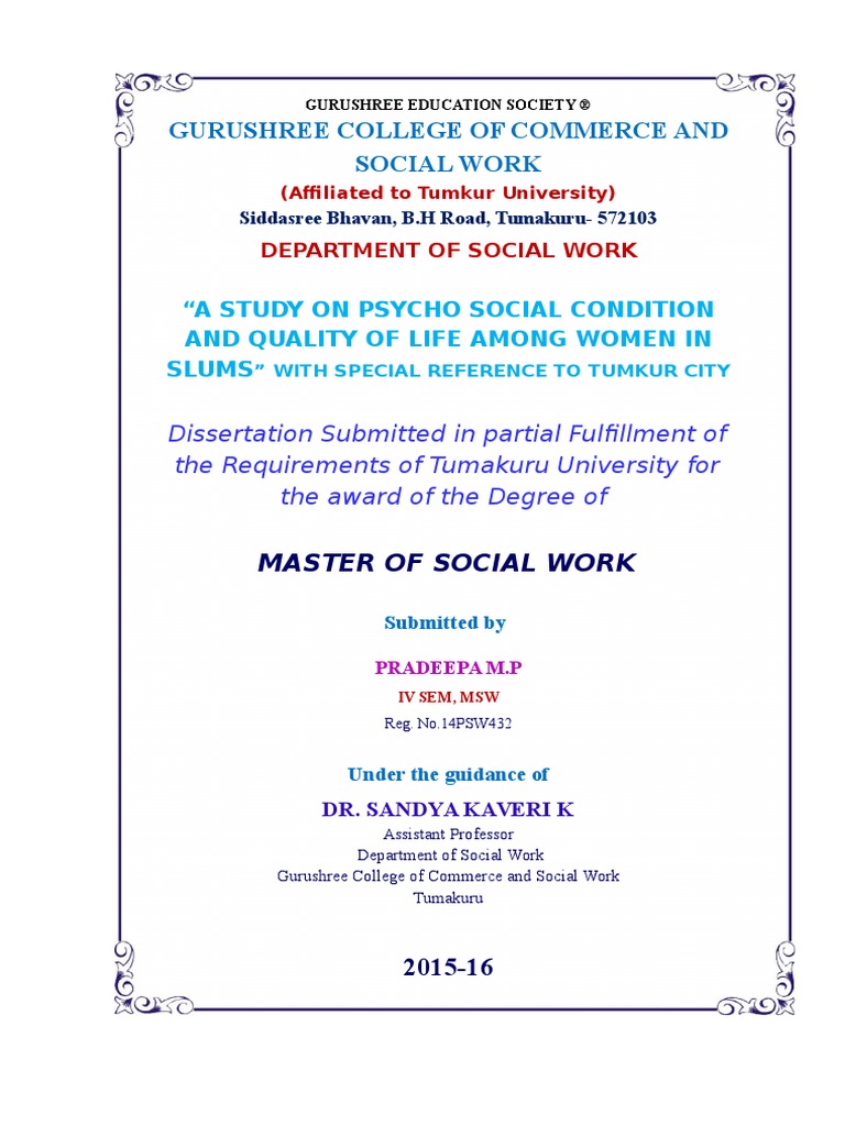 Certificate of MSW Project PRADEEP | PDF | Thesis | Academic Degree
