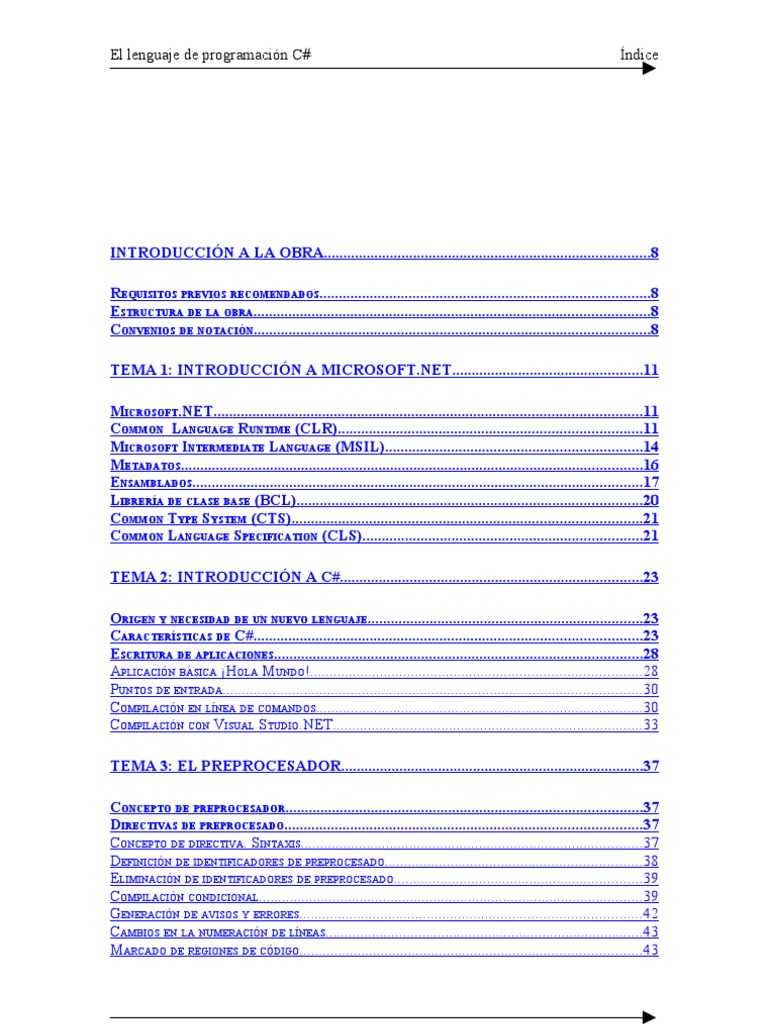El Lenguaje de Programación C# | PDF | .NET Framework | C Sharp (lenguaje de programación)