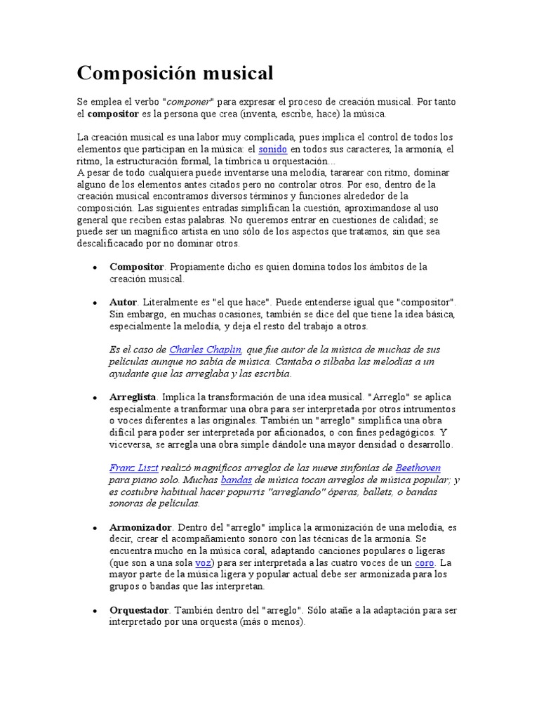 Composición Musical | PDF | Composiciones Musicales | Ritmo