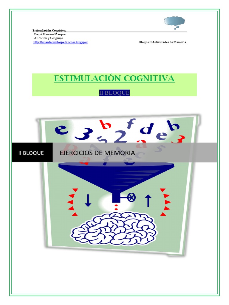 Estimulaci - N Cognitiva. 2ejercicios de Memoria. | PDF | Ocio