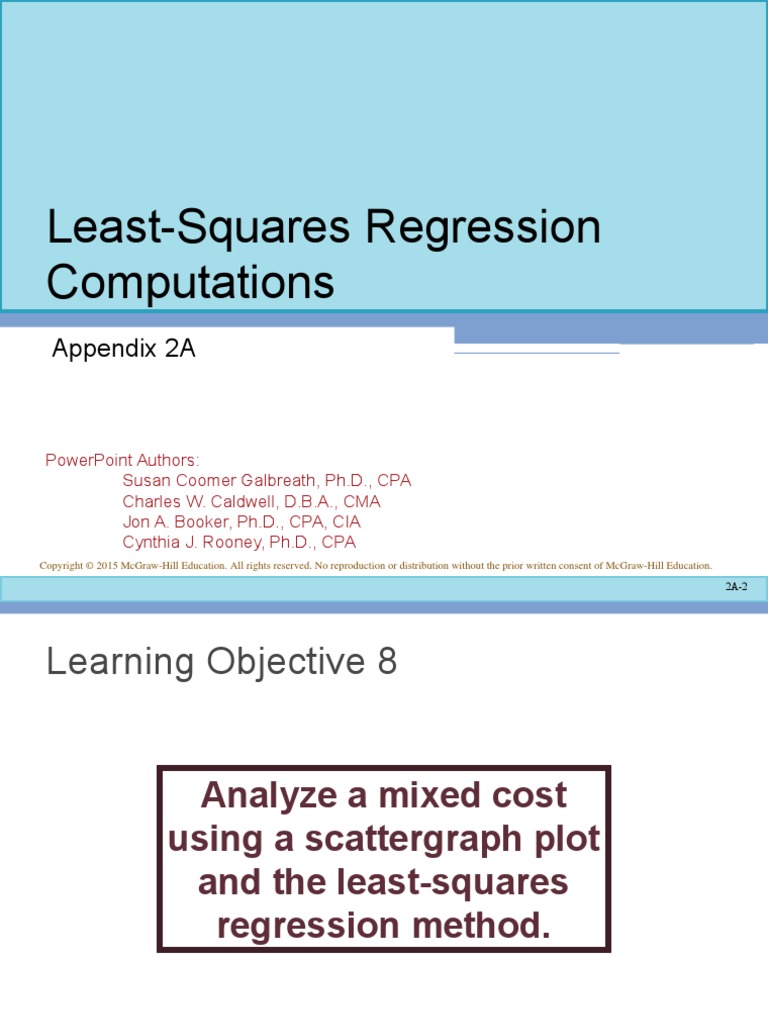 Least-Squares Regression Computations: Appendix 2A | PDF | Regression ...