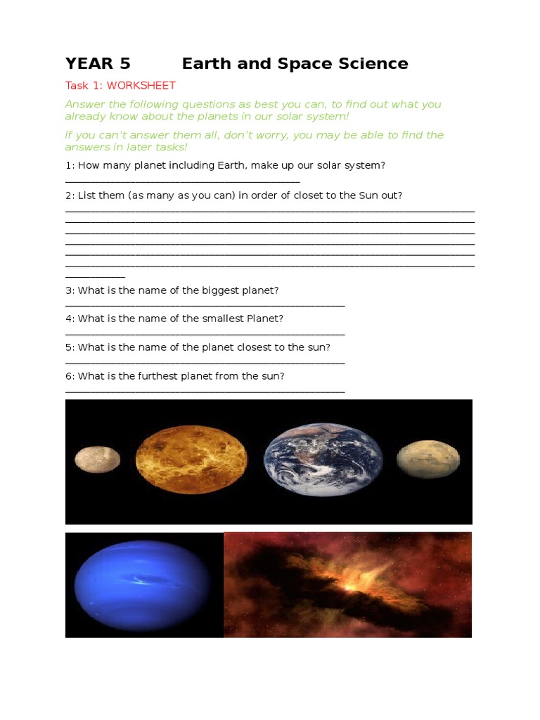 Year 5 Worksheet 1 | PDF