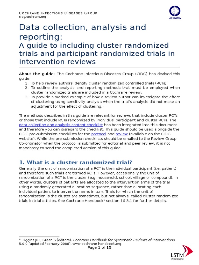 Cluster Randomised Trials Guide - Feb2010 - 0 | PDF | Randomized ...