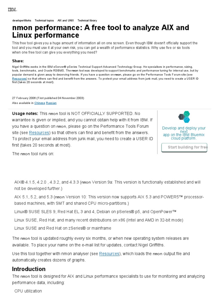 Nmon Performance - A Free Tool To Analyze AIX and Linux Performance ...