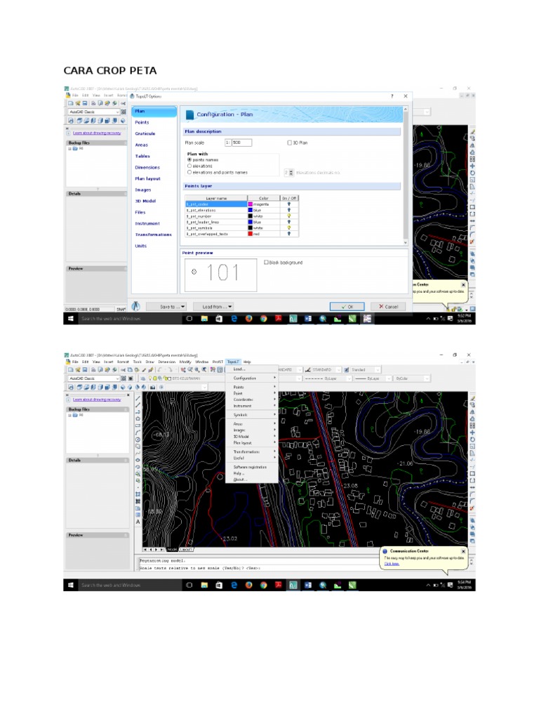 Cara Crop Peta Autocad | PDF