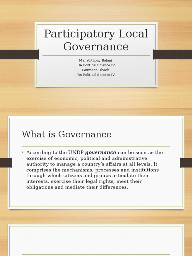 Participatory Local Governance in the Philippines | PDF | Governance ...