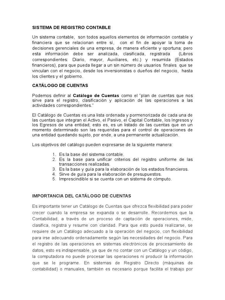 Sistema de Registro Contable | PDF | Contabilidad | Cheque