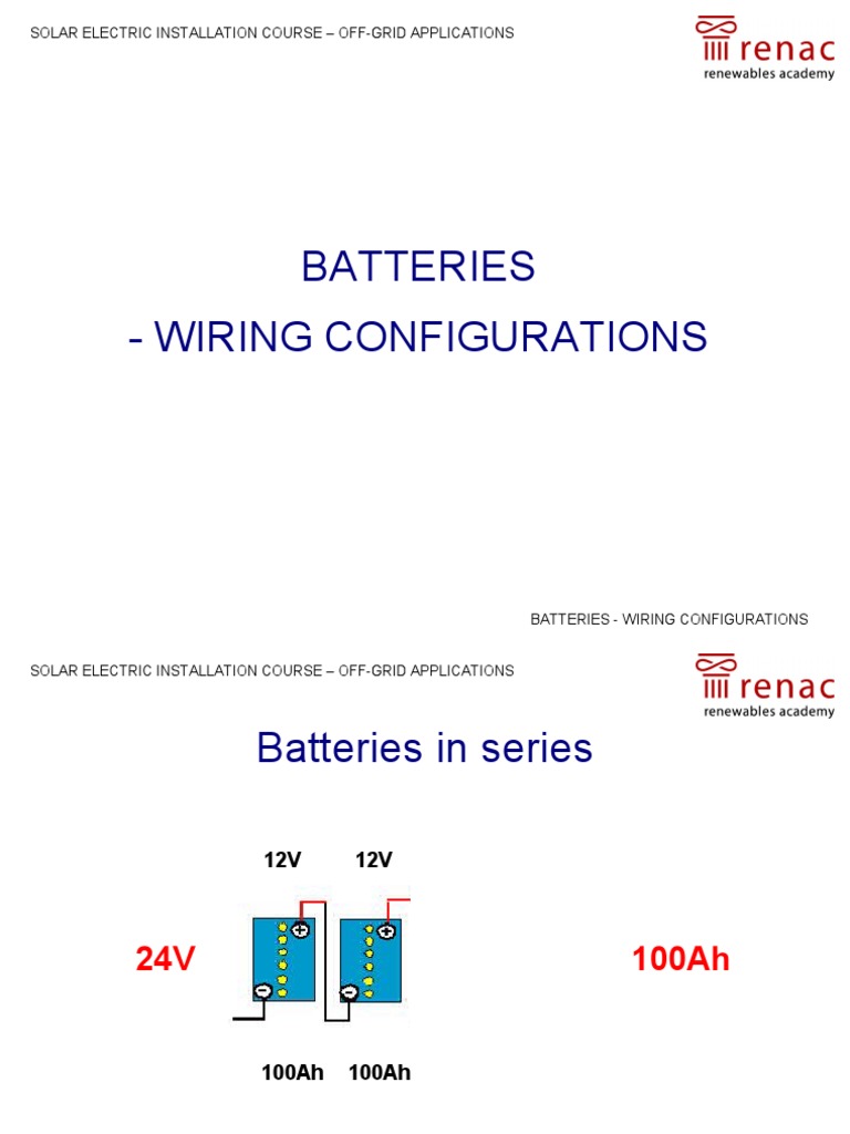 Off-Grid Battery Wiring Configurations | PDF | Series And Parallel ...