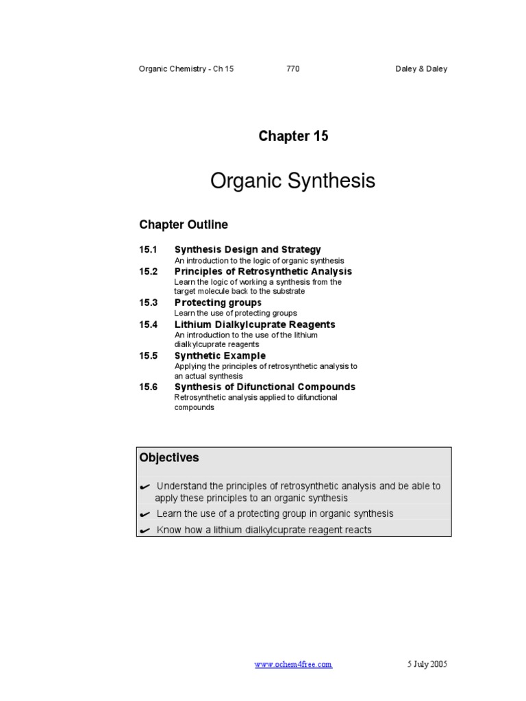 Organic Synthesis Strategies | PDF | Organic Synthesis | Alkene