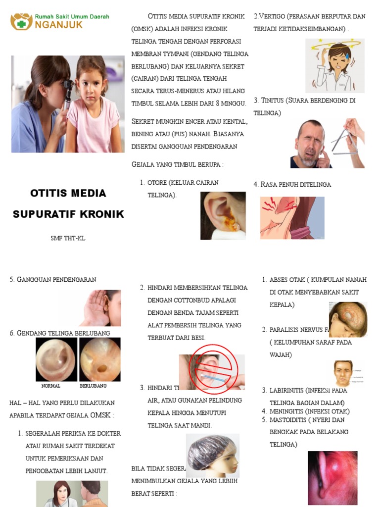 Otitis Media Supuratif Kronik Leaflet | PDF