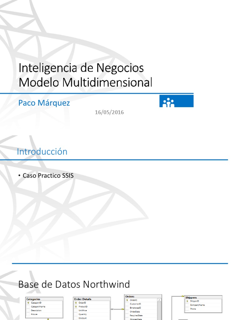 UNIDAD 4. Modelamiento Dimensional (Caso Practico Ventas) 16052016 ...