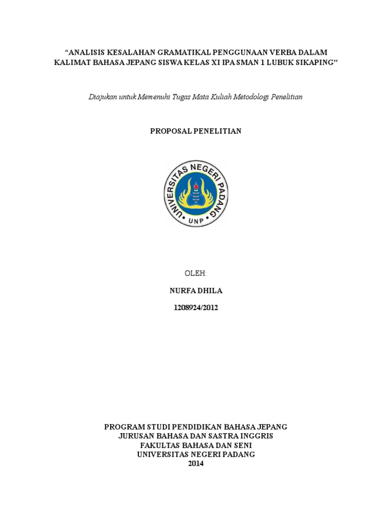 Contoh Cover Proposal | PDF