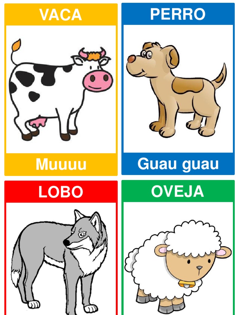 Onomatopeyas Animales | PDF | Animales cosmopolitas | Ganado