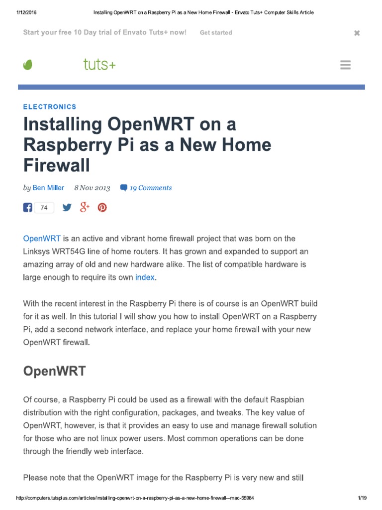 Installing OpenWRT On A Raspberry Pi As.. | PDF
