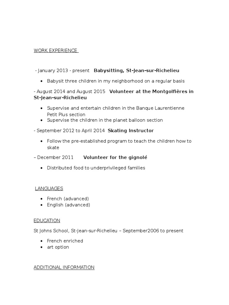 Amelie CV | PDF
