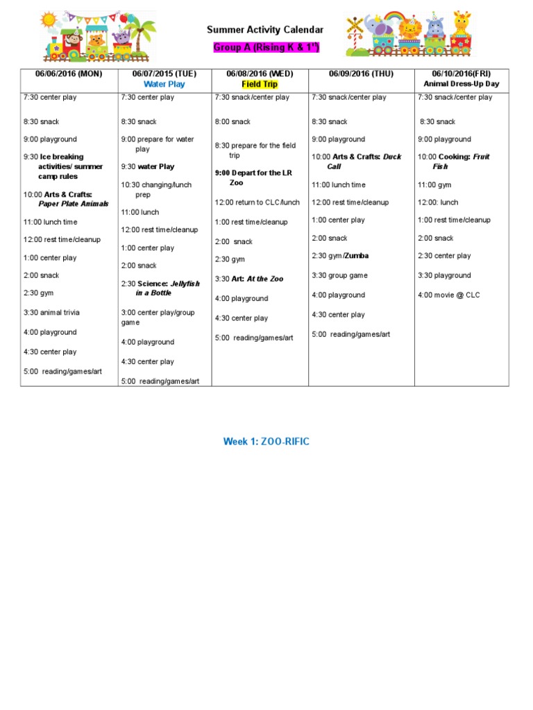 Summer Fun for Rising K & 1st Graders | PDF