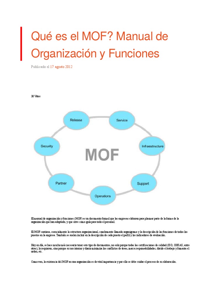 Que Es El MOF | PDF | Itil | Cobit