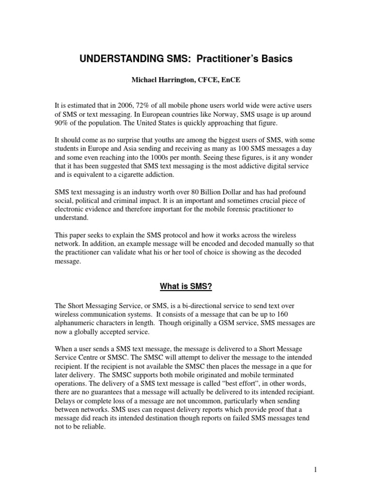 Understanding Sms PDU | PDF | Short Message Service ...