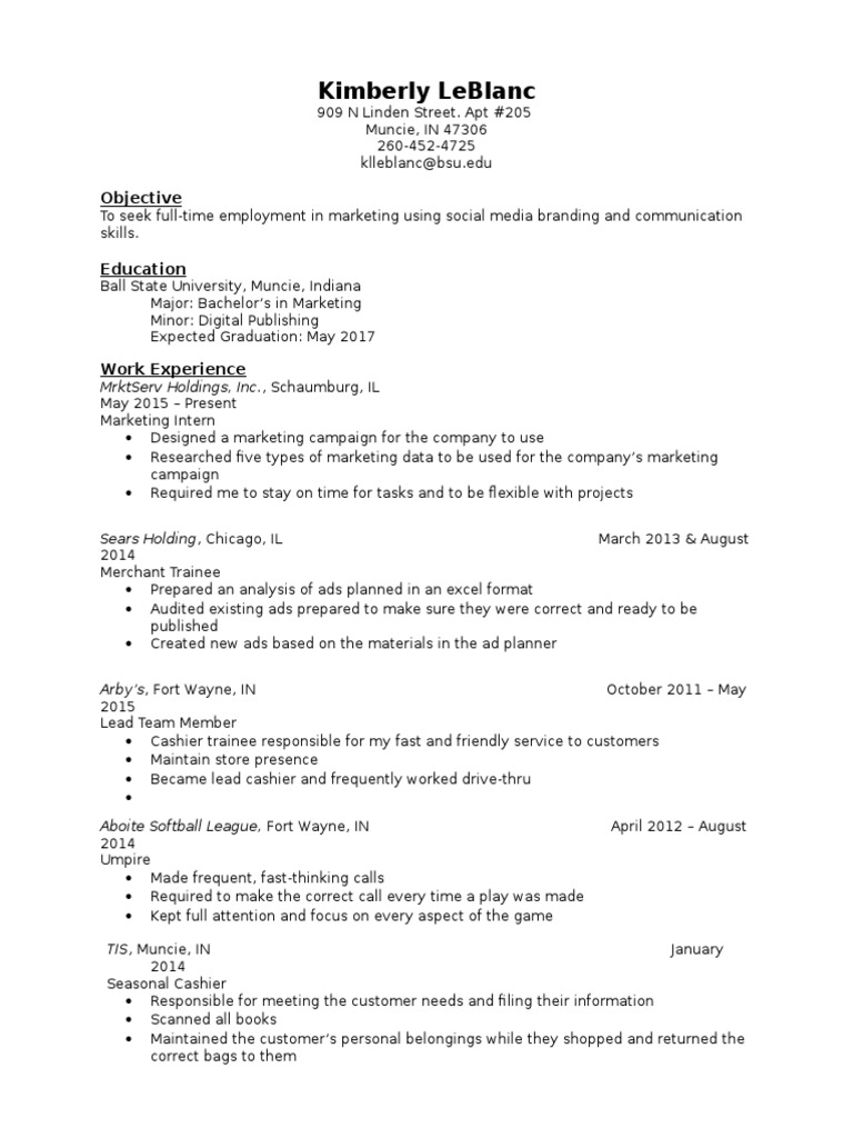 Marketing Graduate Seeking Full-Time Role | PDF | Business