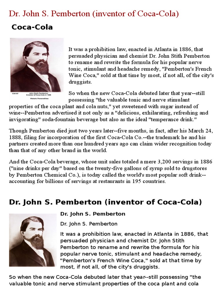 The Origins and Legacy of Coca-Cola: A Biography of Dr. John S ...