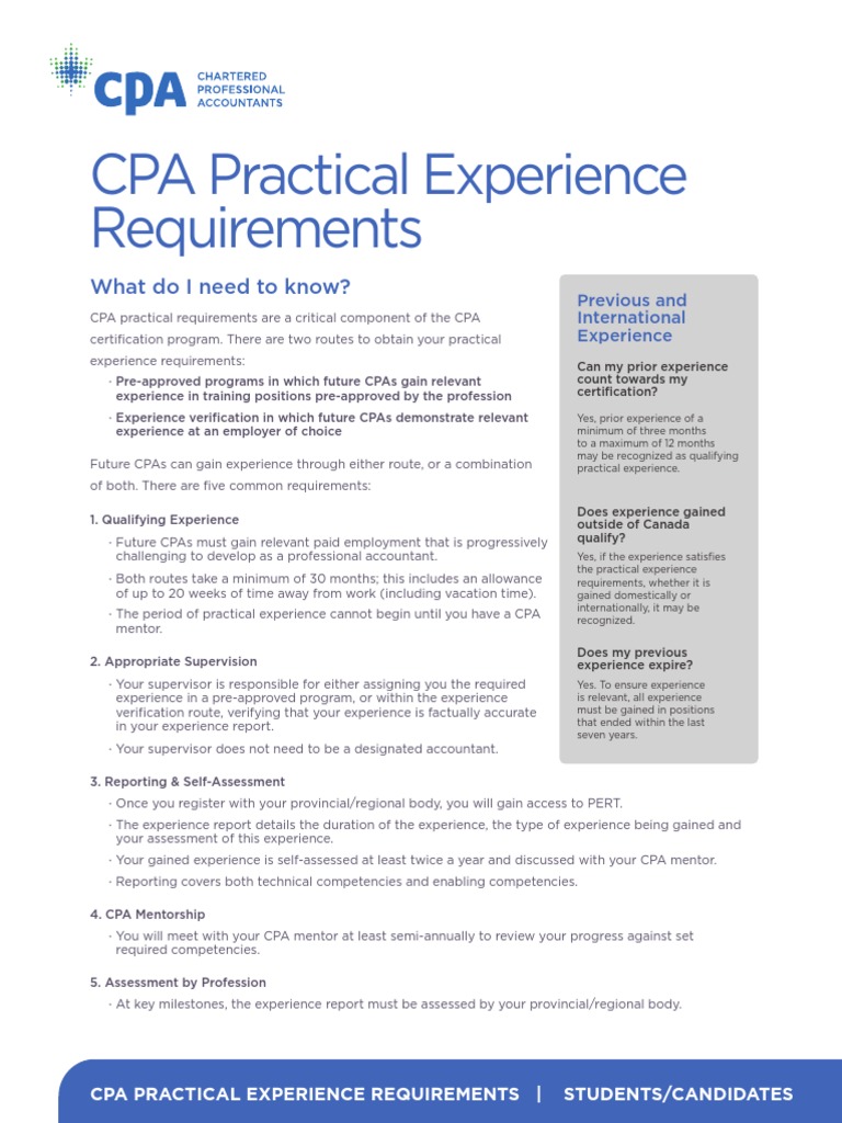 Future CPAs - CPA Practical Experience Overview | Certified Public ...