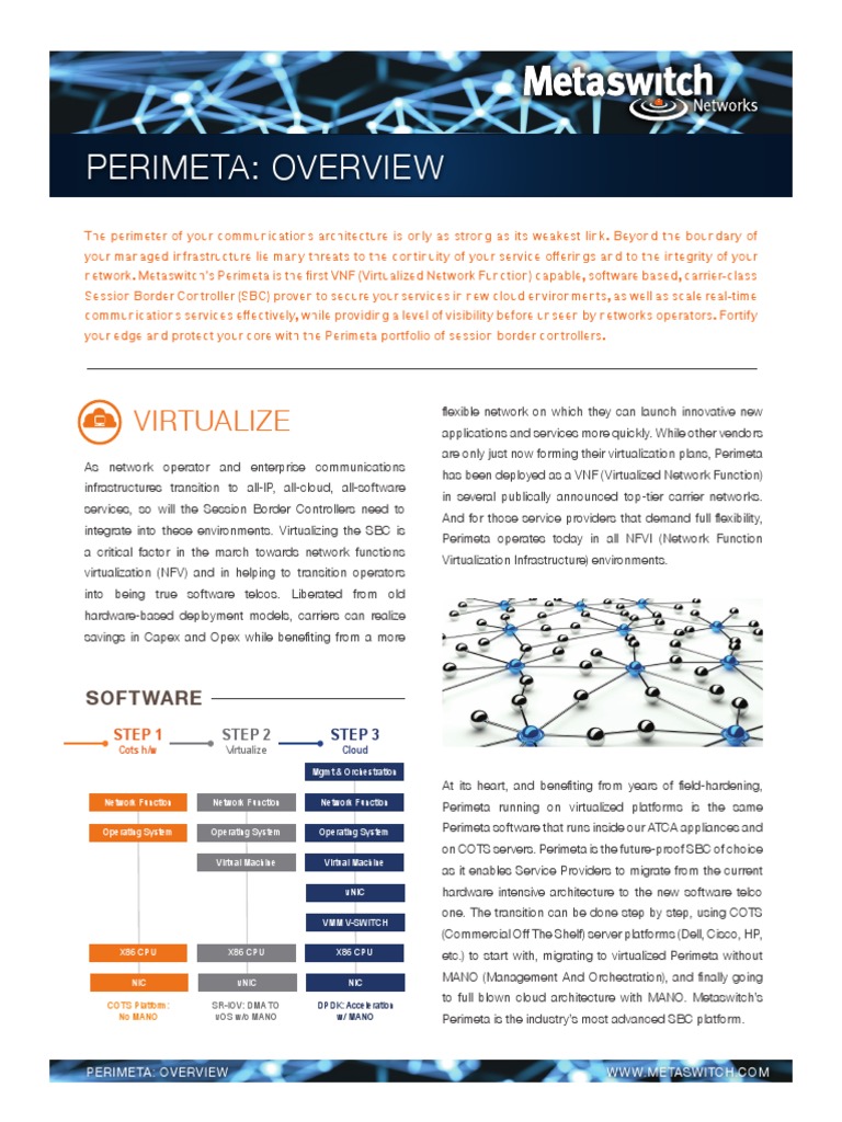 Metaswitch Perimeta SBC Product Brochure | PDF | Computer Network ...