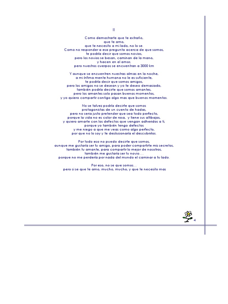 Amor a Distancia: ¿Qué Somos? | PDF | Poesía